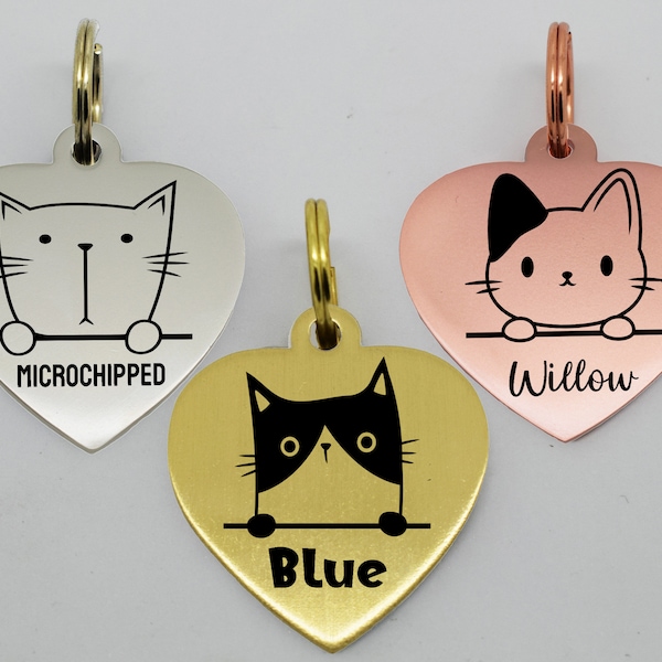 Cat Id Tag - Etsy