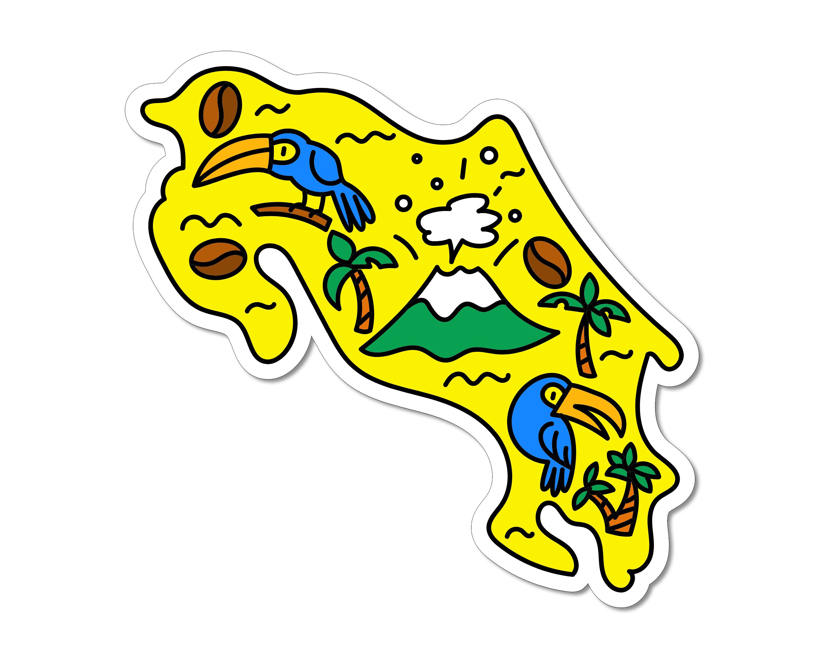 Costa Rica Sticker Costa Rican Sticker Costa Rica Decal - Etsy