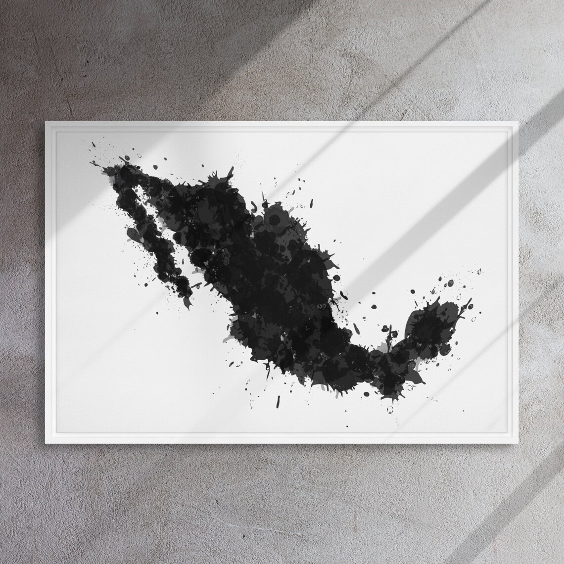 Mexico Wall Art Black and White Mexico Framed Canvas Print - Etsy
