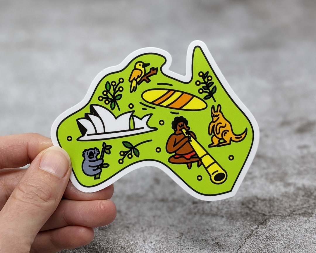 Australia Sticker | Australia Decal | Australia Map Sticker | Australia ...