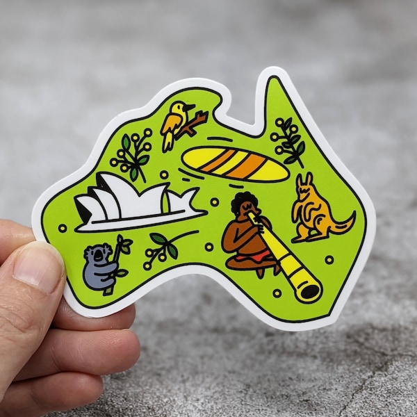 Australian Map Decal - Etsy