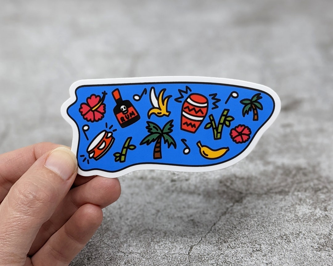 Puerto Rico Sticker | Puerto Rico Decal | Puerto Rico Map | Puerto Rico ...