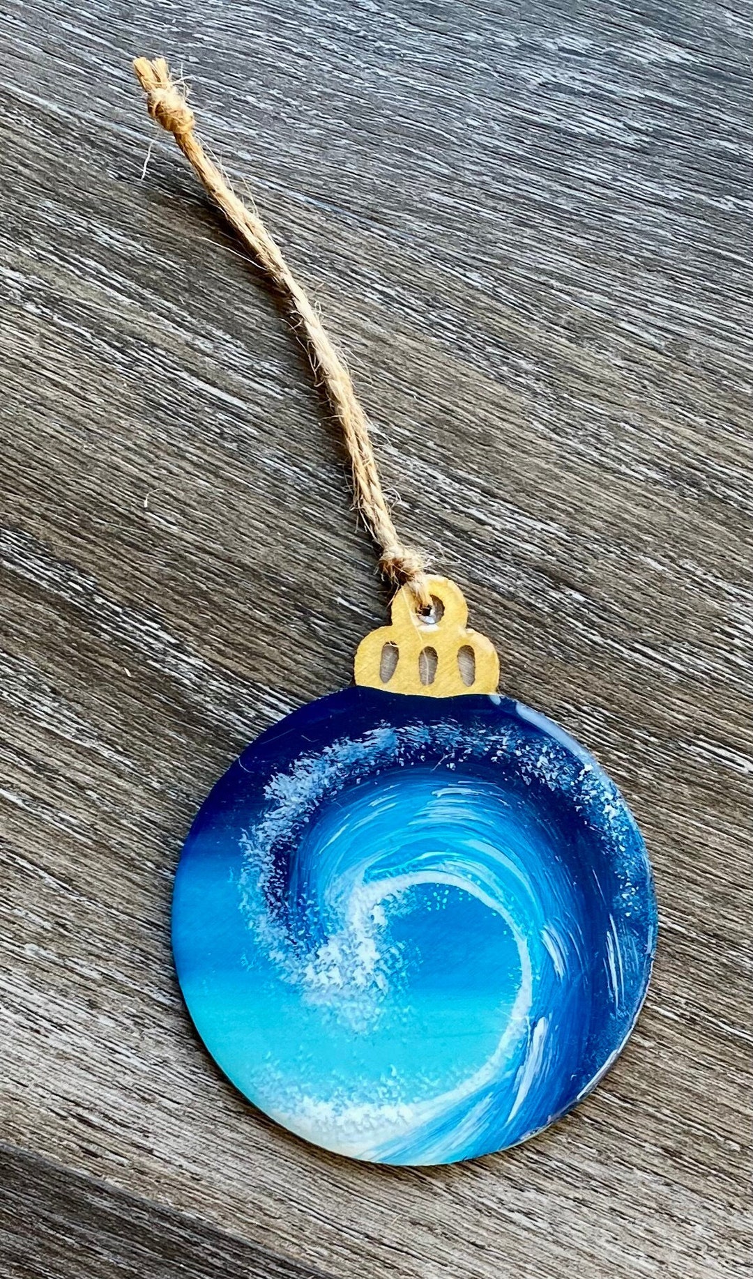 Wave Oval Ornament - Etsy