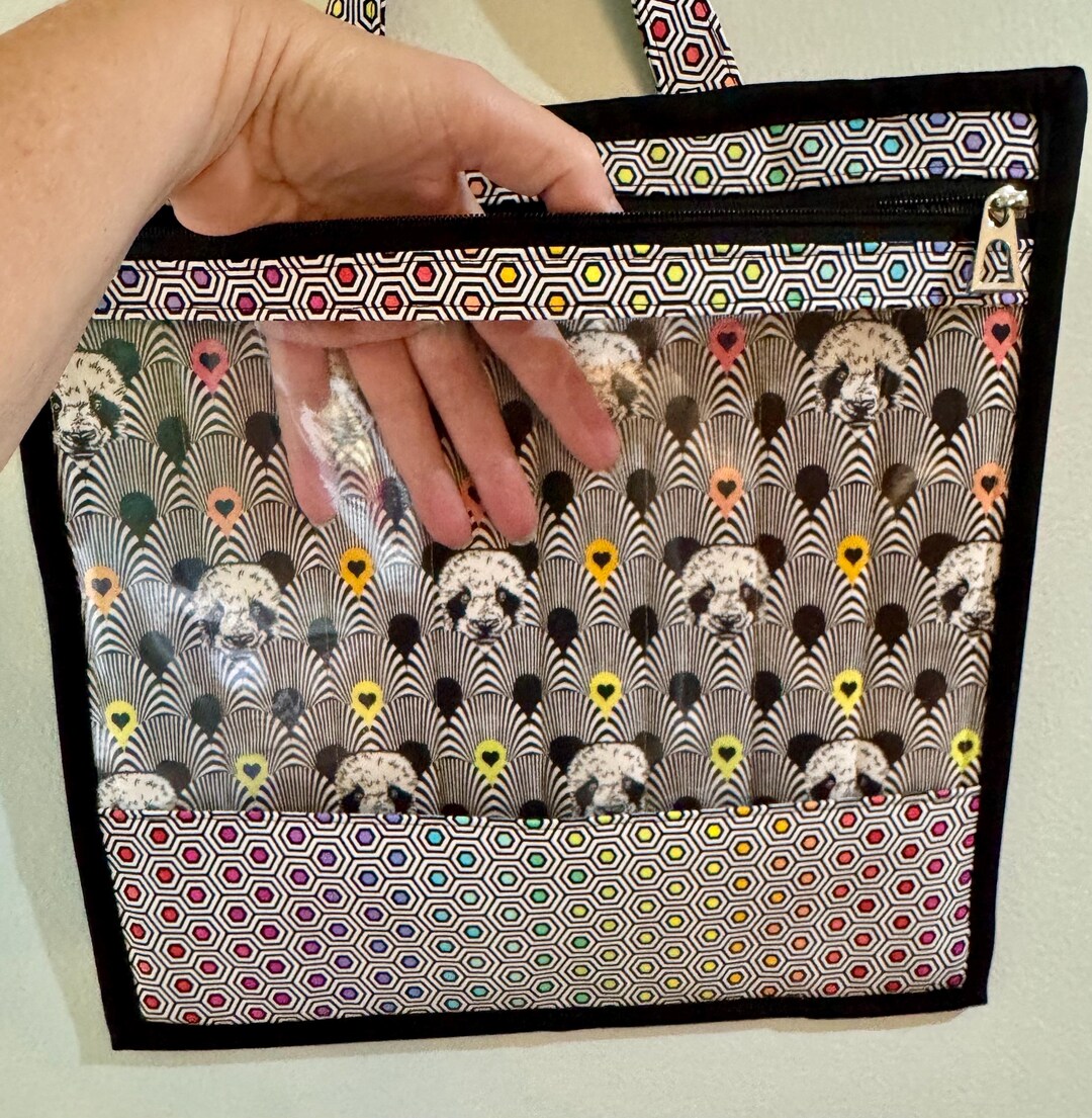 Zippered Project Bag With Clear Vinyl Window - Etsy