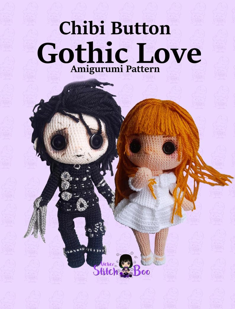 Chibi Button Gothic Love - Amigurumi Pattern - Etsy