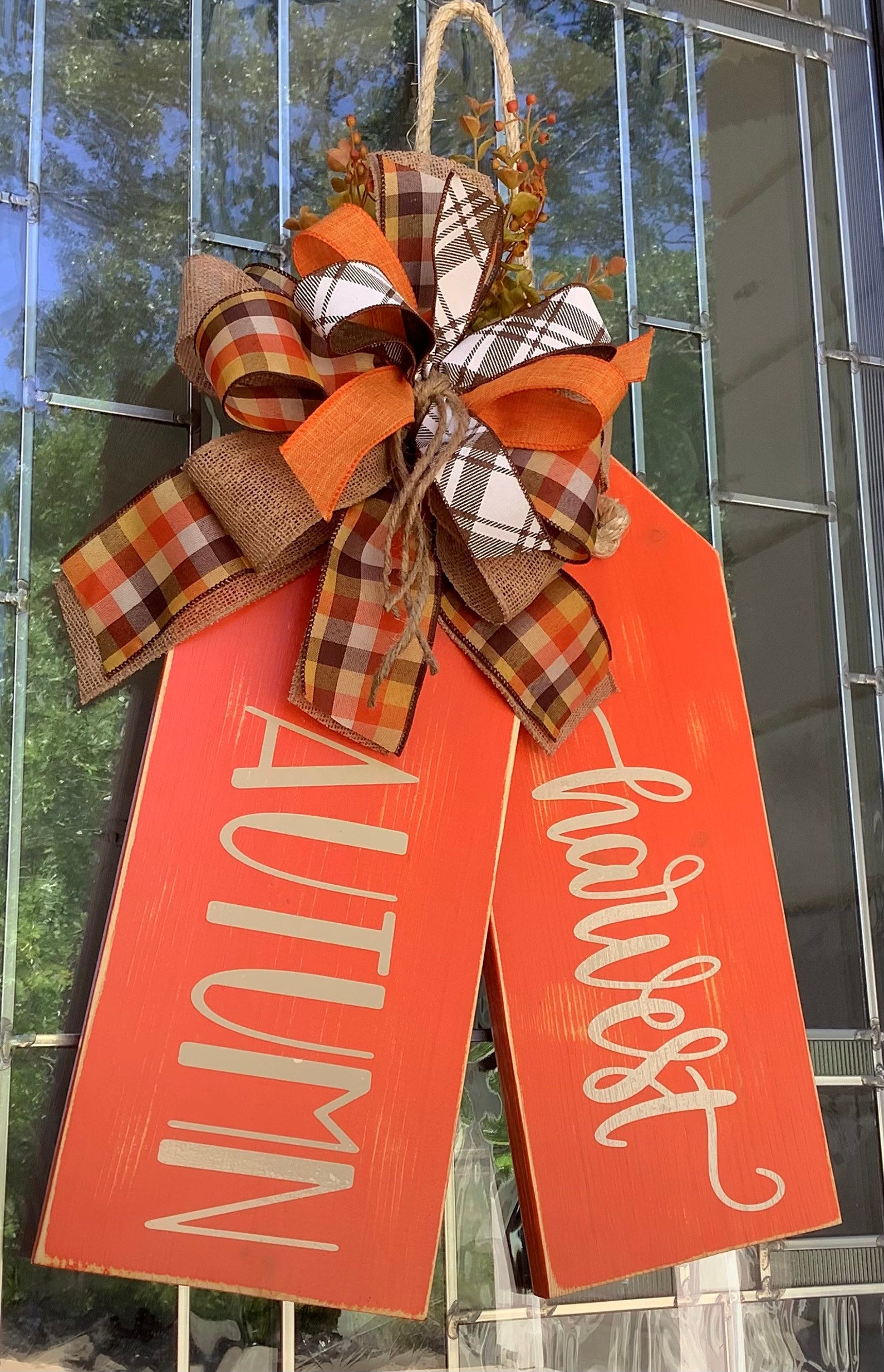 Autumn Harvest Large Wooden Door Tag Door Hanger Farmhouse - Etsy