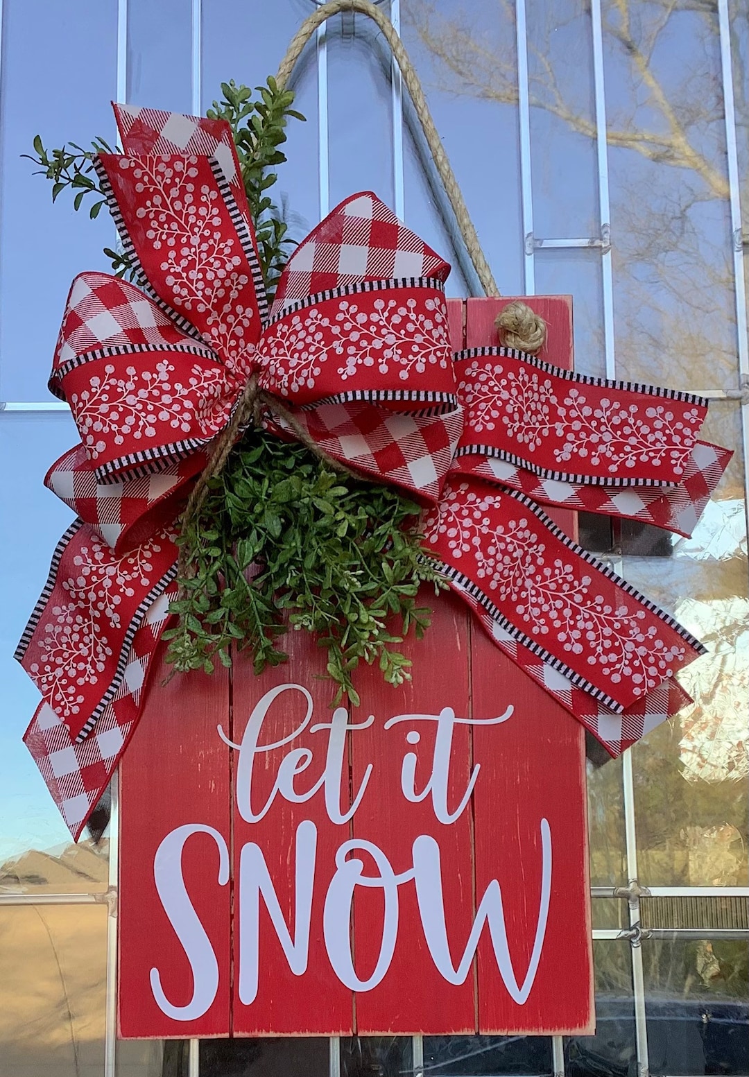 Winter Front Door Decor, Let It Snow, Winter Wreath, Winter Door Sign ...