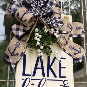 Front Door Decor / Lake House / Lake House Front Door Wreath / Lake ...