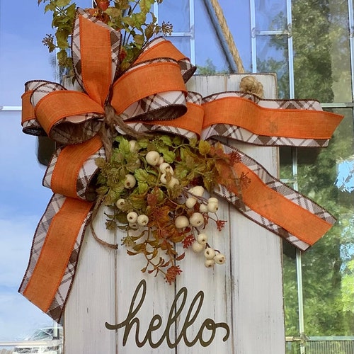 Happy Fall Large Wooden Door Sign Door Hanger Farmhouse - Etsy