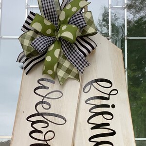 Welcome Friends, Large Wooden Door Tag, Door Hanger, Farmhouse, Wreath ...
