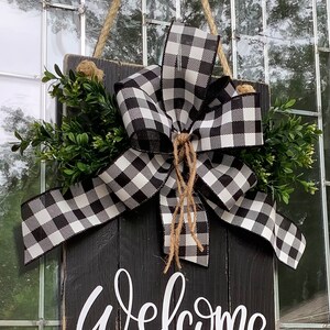 Welcome, Large Wooden Door Sign, Door Hanger, Farmhouse, Door Decor ...
