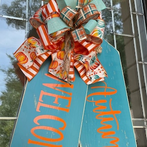 Welcome Autumn , Large Wooden Door Tag, Door Hanger, Farmhouse, Fall ...