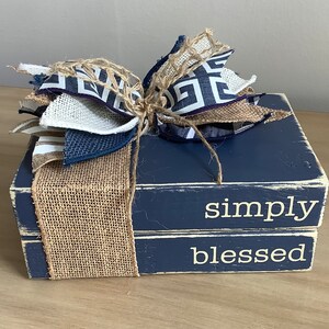 Farmhouse Book Stack Farmhouse Wooden Decoration Simply - Etsy