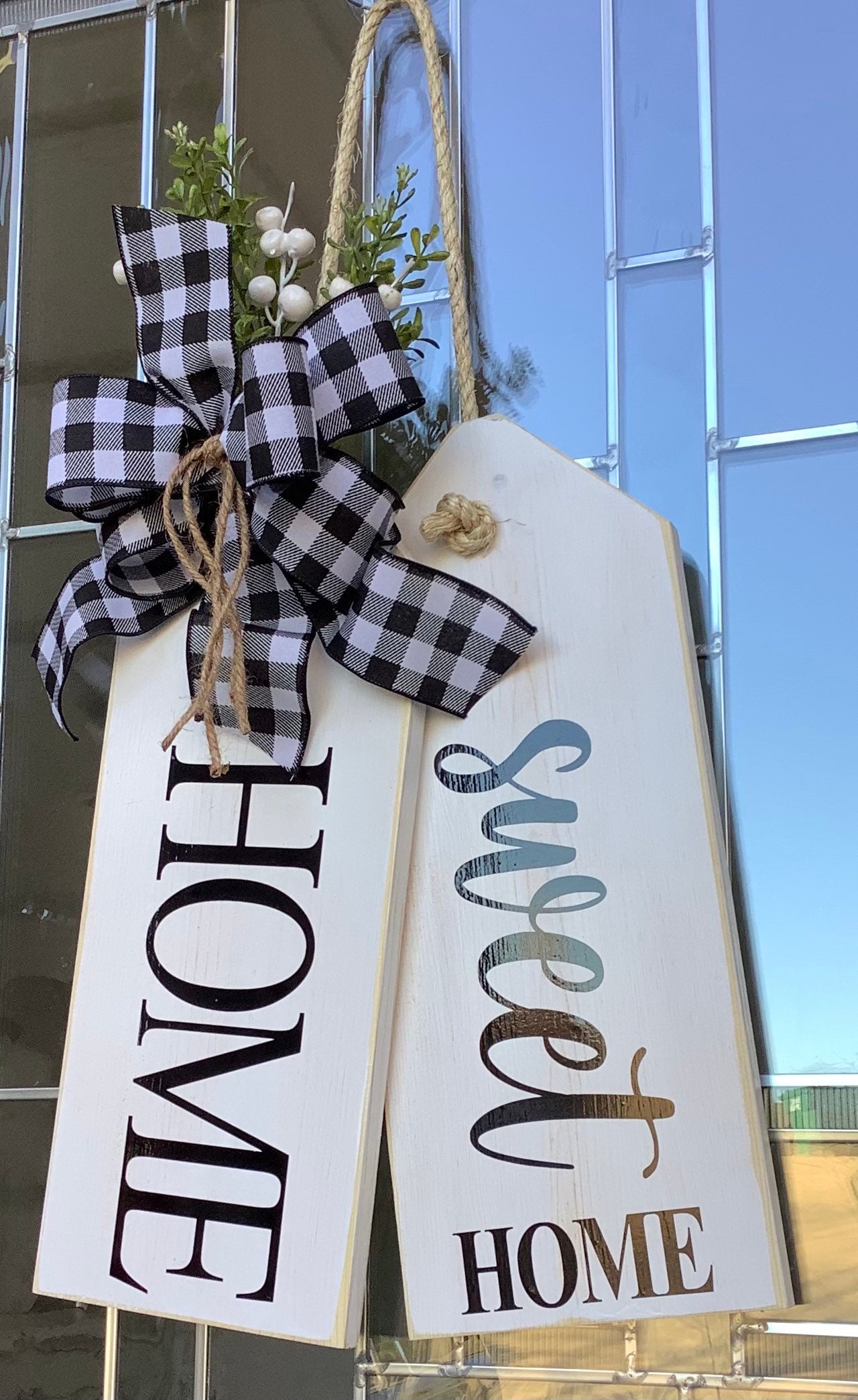 Home Sweet Home Large Wooden Door Tag Door Hanger - Etsy