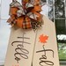 Hello Fall Large Wooden Door Tag Door Hanger Farmhouse - Etsy