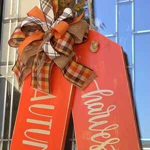 Autumn Harvest, Large Wooden Door Tag, Door Hanger, Farmhouse, Fall ...