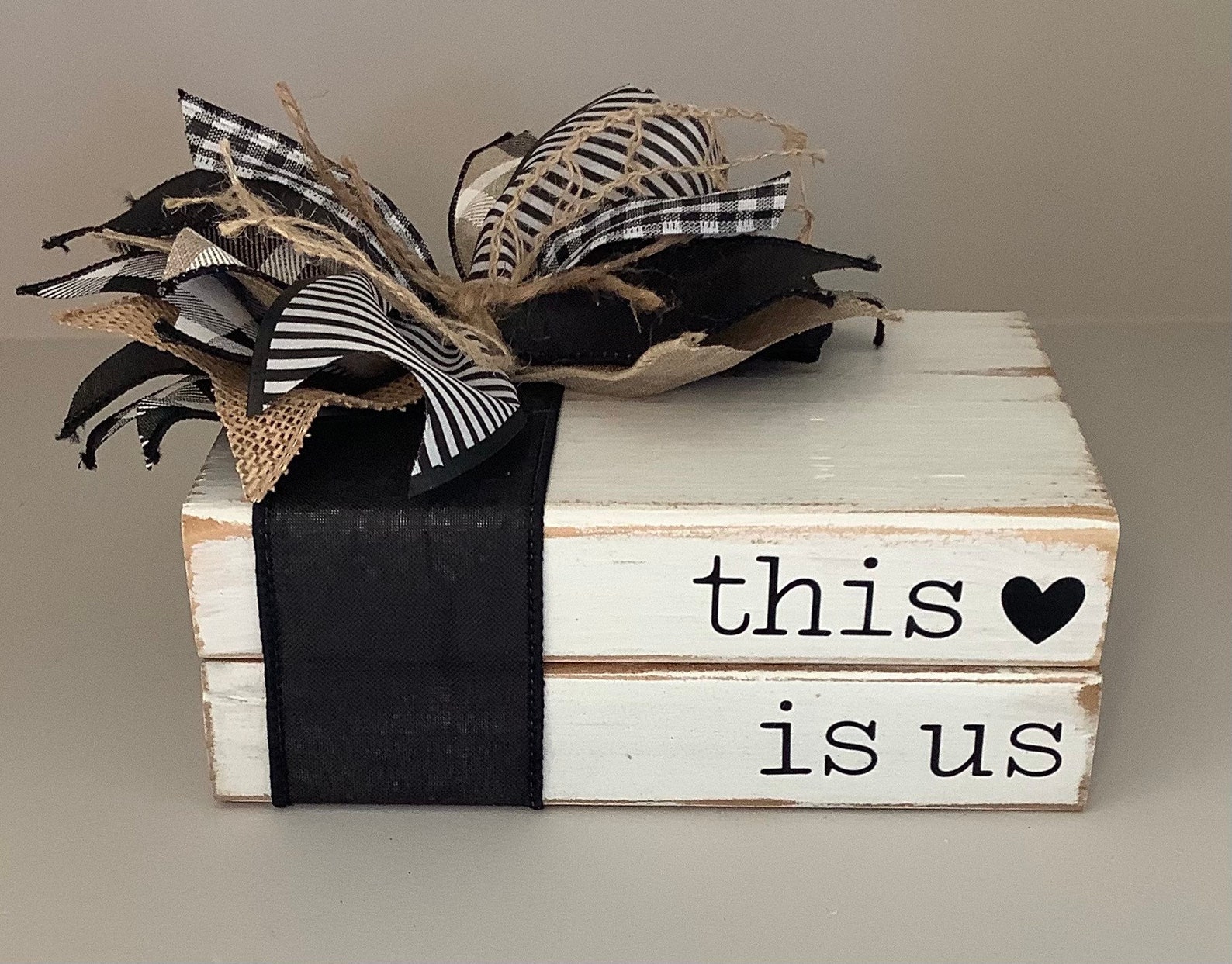 Farmhouse Book Stack farmhouse Wooden Decoration This is Us - Etsy