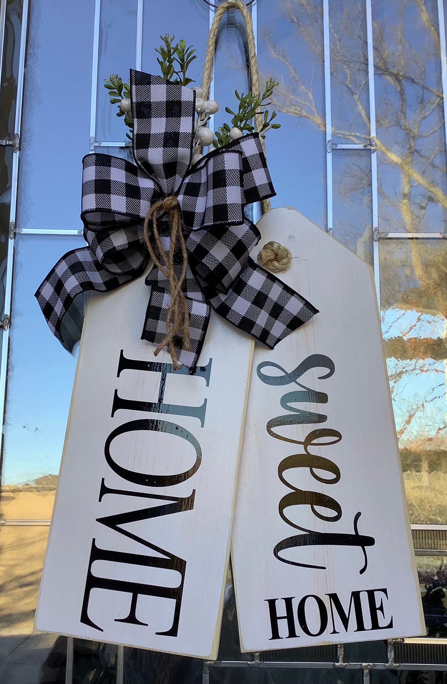 Home Sweet Home Large Wooden Door Tag Door Hanger - Etsy