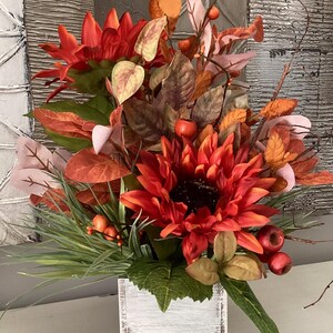 Fall Floral Arrangement, Fall Mix Centerpiece, Table Decor, Floral ...