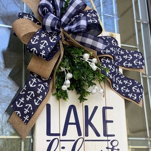 Front Door Decor / Lake House / Lake House Front Door Wreath / Lake ...