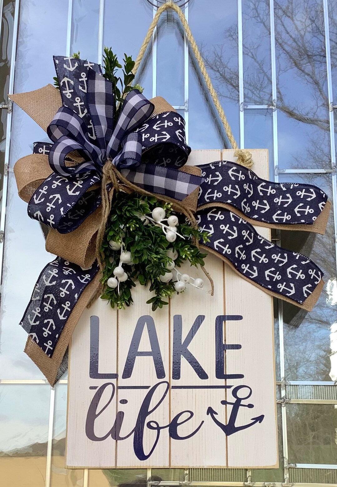 Front Door Decor / Lake House / Lake House Front Door Wreath / Lake ...
