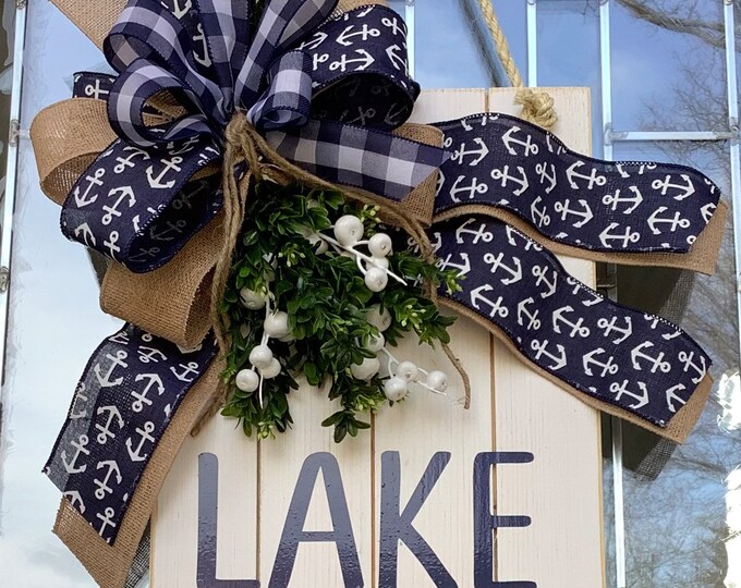 Front Door Decor / Lake House / Lake House Front Door Wreath / Lake ...