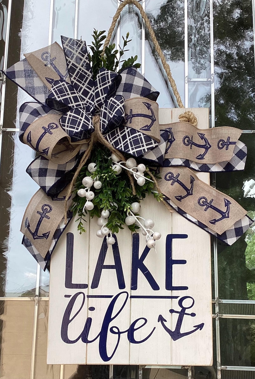 Front Door Decor / Lake House / Lake House Front Door Wreath / Lake ...
