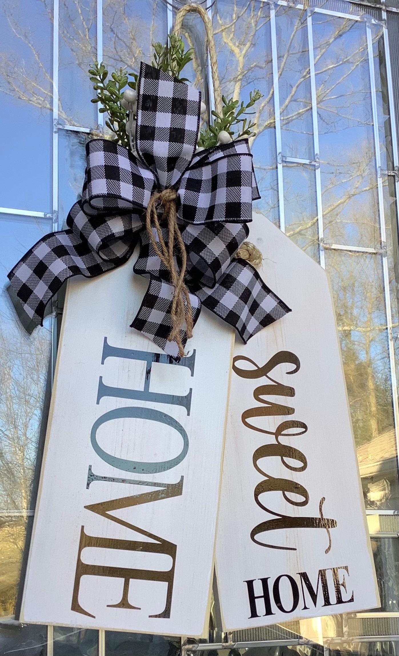 Home Sweet Home Large Wooden Door Tag Door Hanger - Etsy