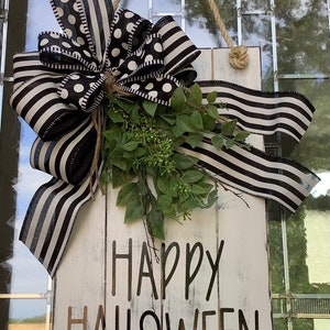 Happy Halloween, Large Wooden Door Sign, Halloween Door Hanger ...