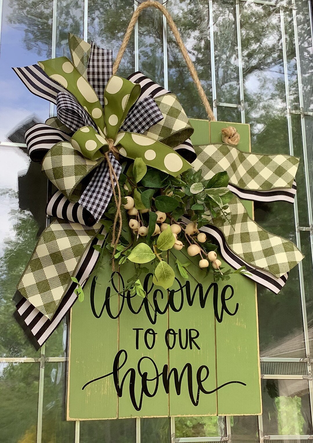 Front Door Decor, Welcome to Our Home Sign, Front Door Sign, Front Door ...