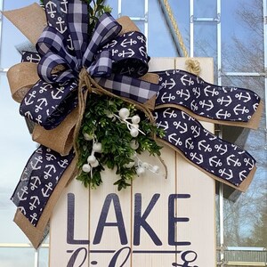 Front Door Decor / Lake House / Lake House Front Door Wreath / Lake ...