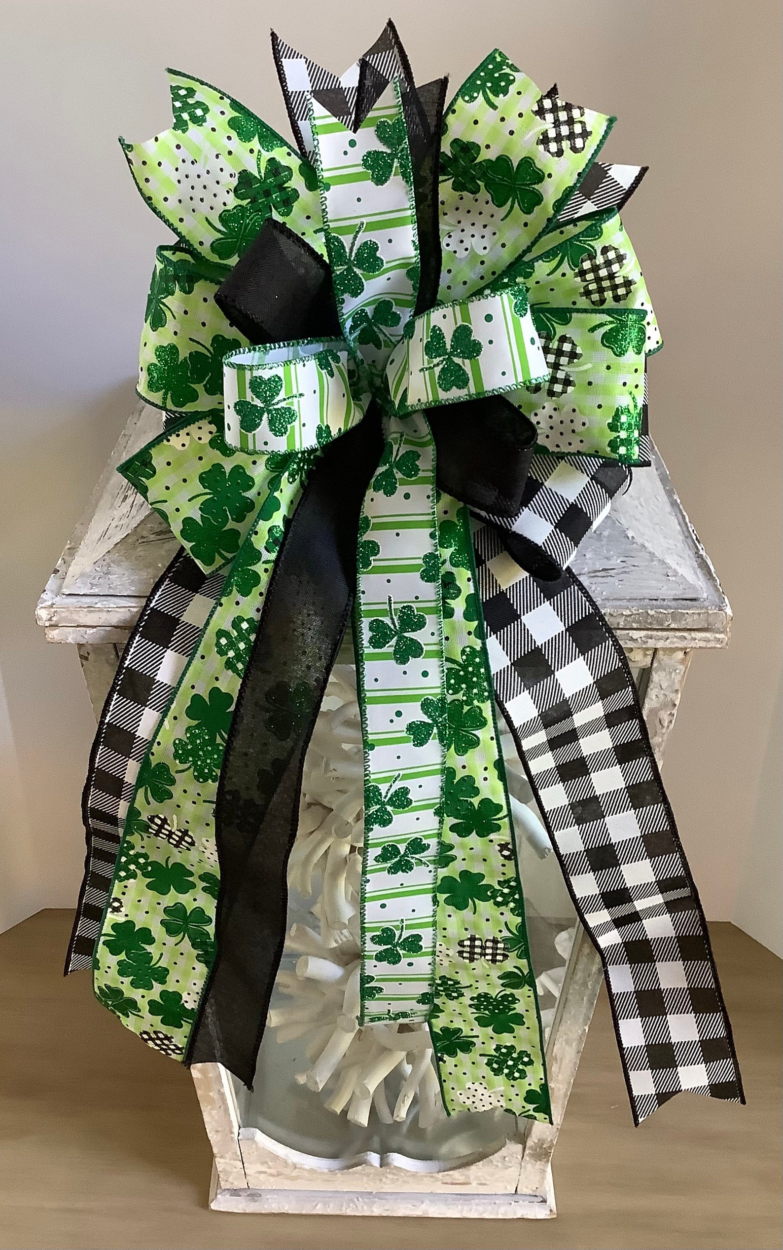 St. Patricks Day Lantern Bow St. Patricks Day Wreath Bow - Etsy