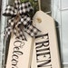 Welcome Friends Large Wooden Door Tag Door Hanger - Etsy