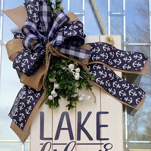 Front Door Decor / Lake House / Lake House Front Door Wreath / Lake ...