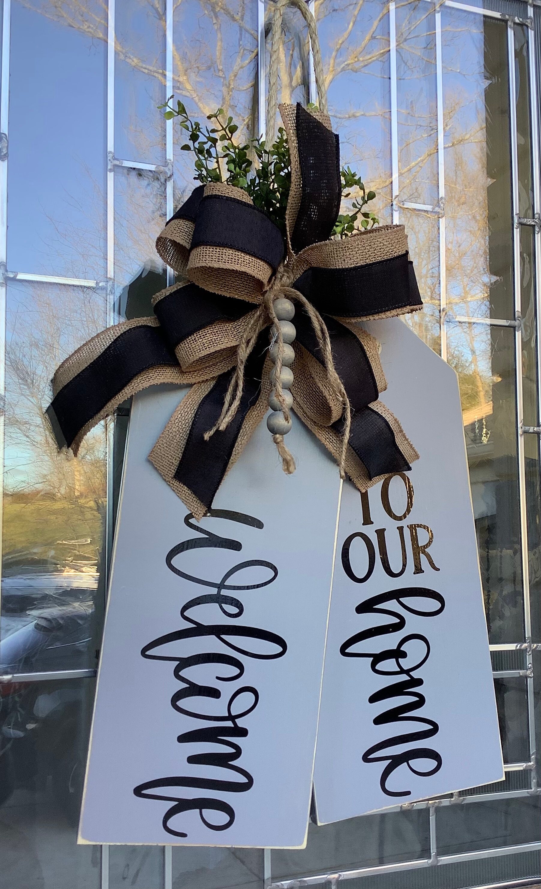 Welcome to Our Home Large Wooden Door Tag Door Hanger - Etsy