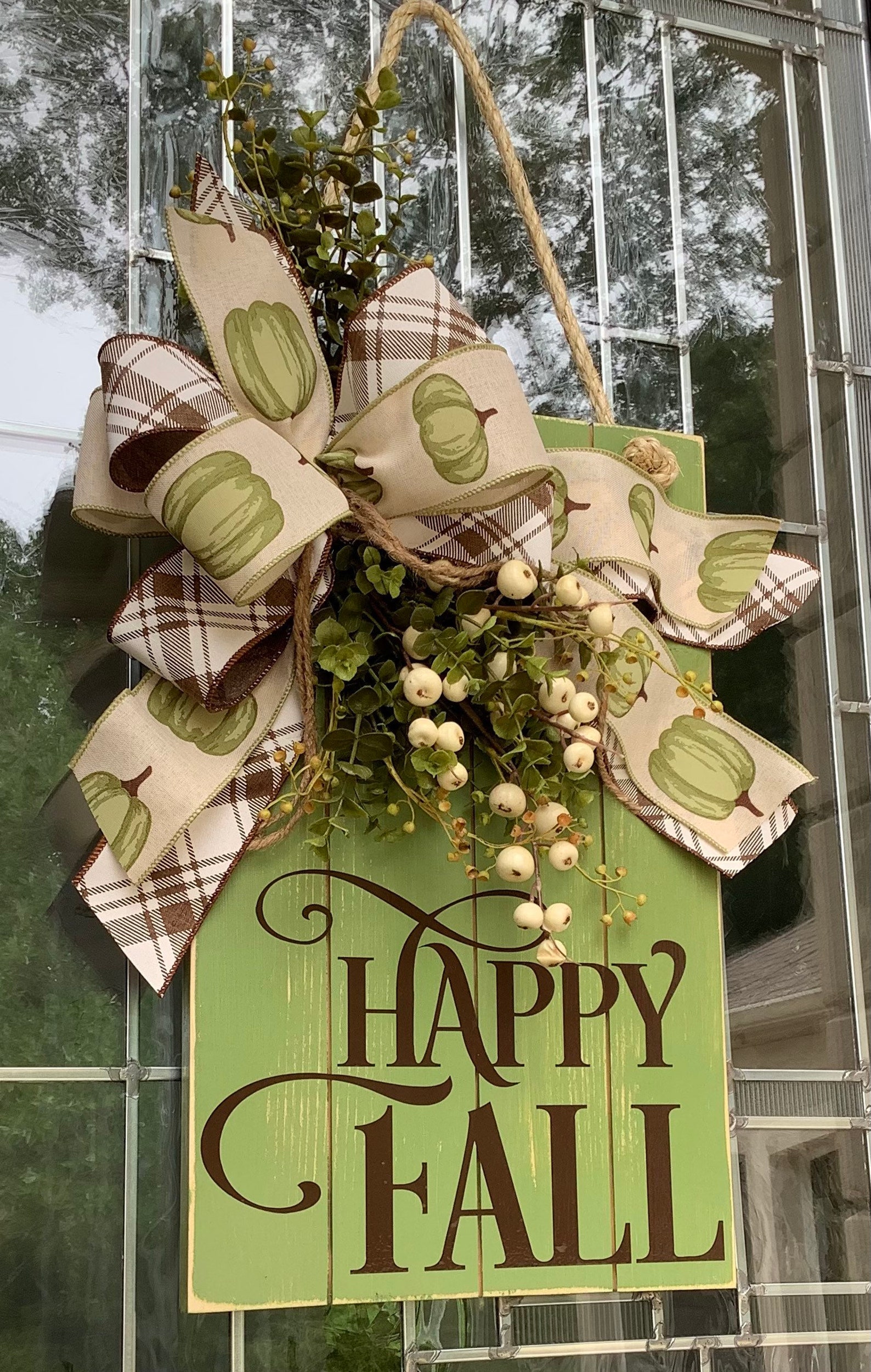 Happy Fall Large Wooden Door Sign Door Hanger Farmhouse - Etsy