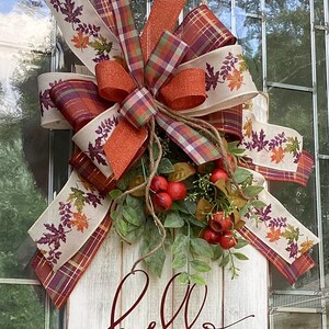 Hello Fall Wooden Door Sign: Farmhouse Autumn Decor - Etsy