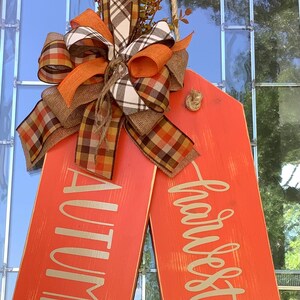 Autumn Harvest, Large Wooden Door Tag, Door Hanger, Farmhouse, Fall ...