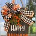 Happy Halloween, Large Wooden Door Sign, Halloween Door Hanger ...