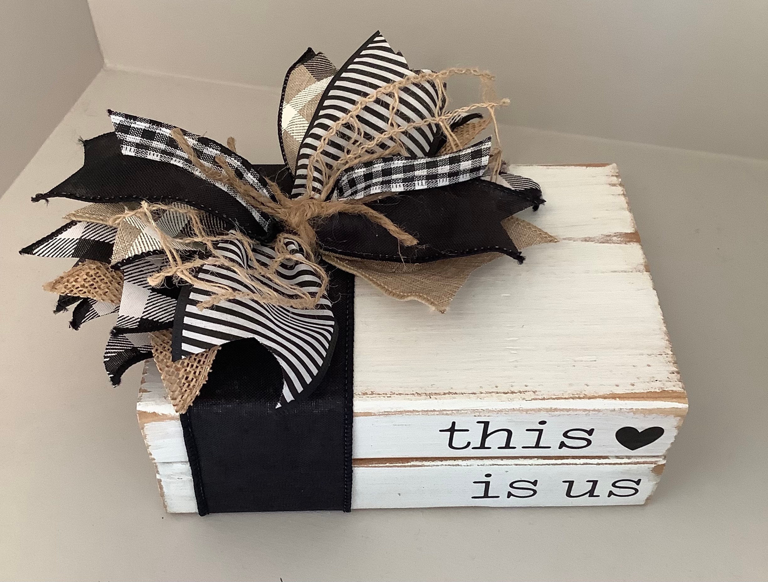 Farmhouse Book Stack farmhouse Wooden Decoration This is Us - Etsy