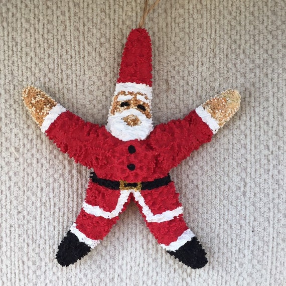 Large Santa Starfish Ornament Santa Clause Christmas | Etsy