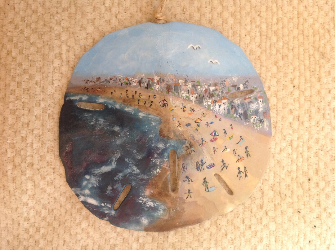 Beach in Summer Hand Painted Sand Dollar, Ornament - Etsy