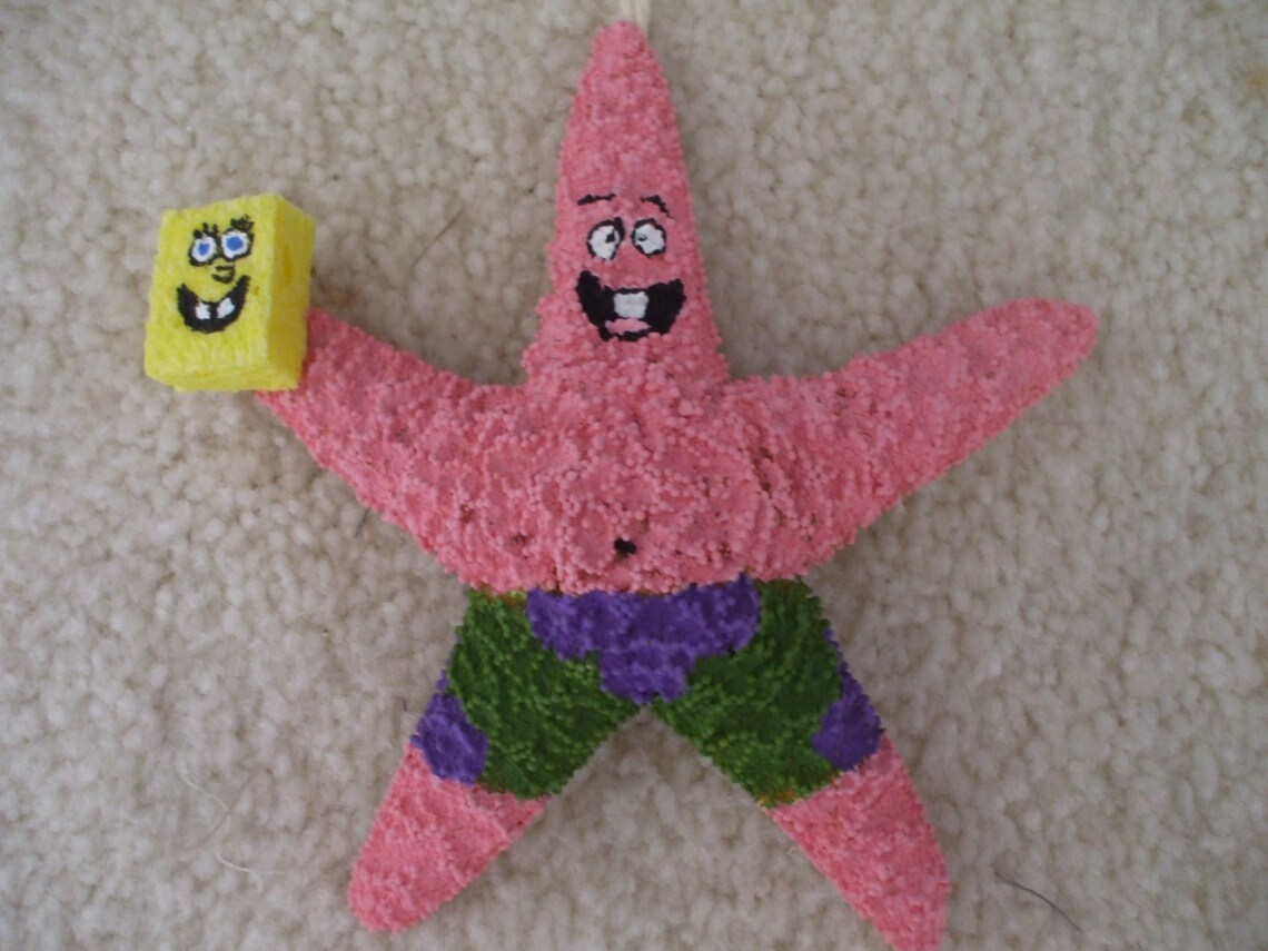 Patrick & Spongebob Starfish Ornament, Boys Gift, Girls Gift, Beach ...