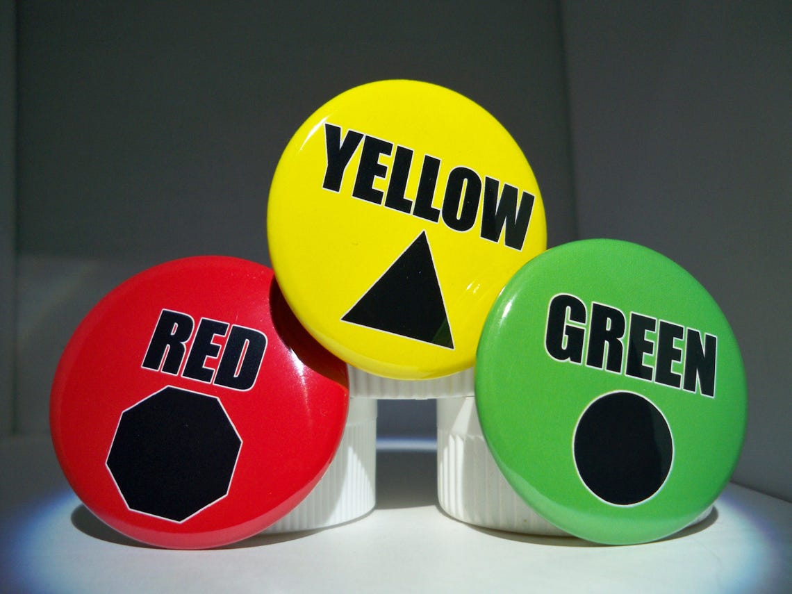 Color Communication Badges Set Autism Neurodivergent Social - Etsy