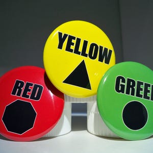 Color Communication Badges Set, Autism, Neurodivergent, Social Anxiety ...