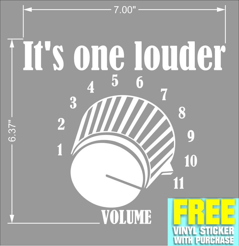 It's One Louder Goes to 11 Spinal Tap Amp volume | Etsy
