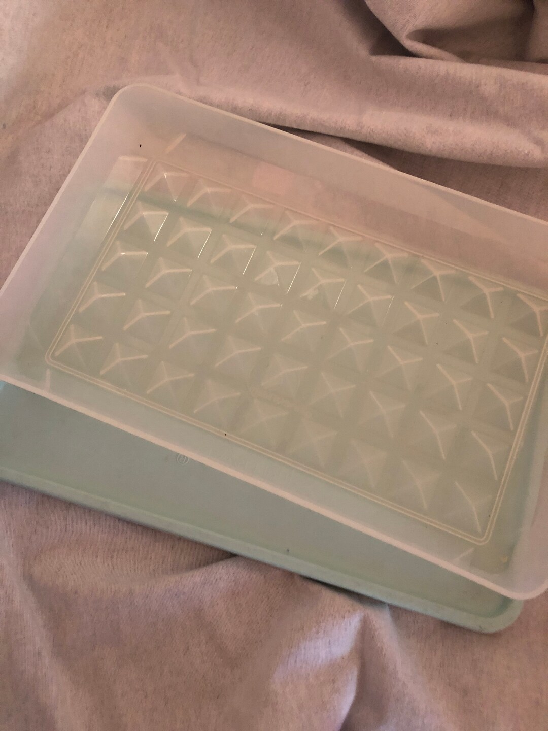 Tupperware Blue Lid, Frosted Container Intended for Hotdogs/wieners ...