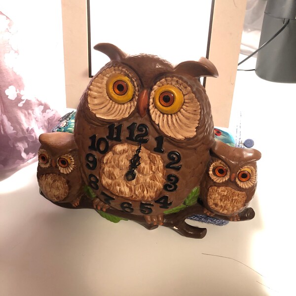 Owl Clock - Etsy