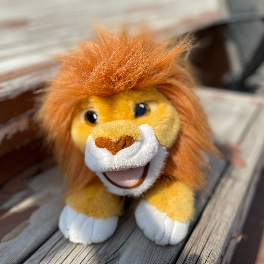 Roaring Simba Hand Puppet, the Lion King, Disney, 1993, Plush, Battery ...