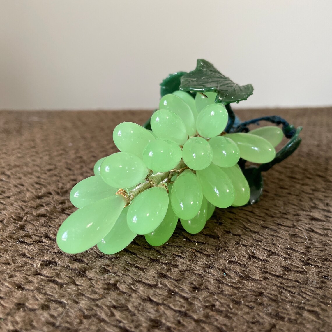 Green Glass Grapes Grape Cluster Tabletop Decor Wine Glass - Etsy